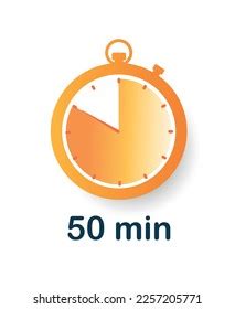 50 Minutes Clock Icon Interface Programs Stock Vector Royalty Free