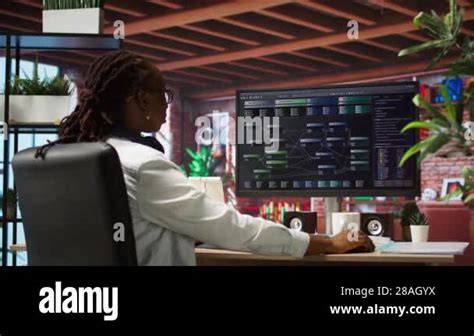 Teleworking Programmer Using Computer For Artificial Intelligence