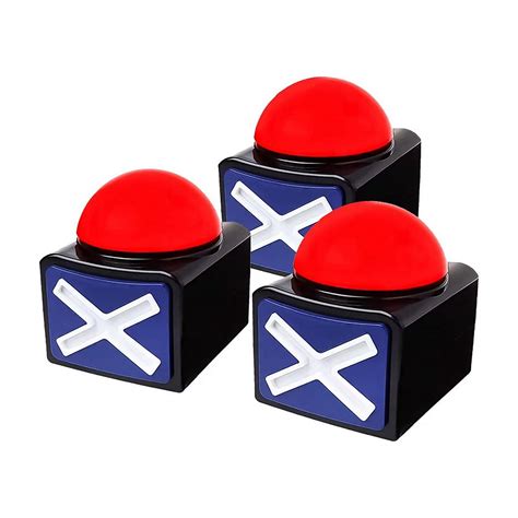3pcs game answer buzzer buzzer alarm sound play button with light