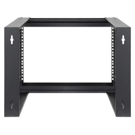 Intellinet 19 Wall Mount Open Frame Network Rack Front Hinged Swing