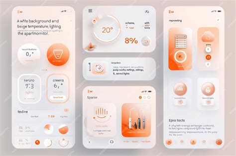 Premium Photo Smart Home Mobile App User Interface Elements