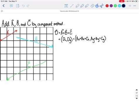 SOLVED Add The Three Yectors A B And C Using The Component Method And Find Their Sum Vector D
