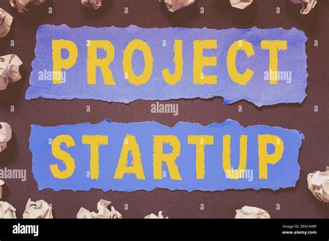 Text Caption Presenting Project Startup Concept Meaning The Initial Opportunity Of A Young