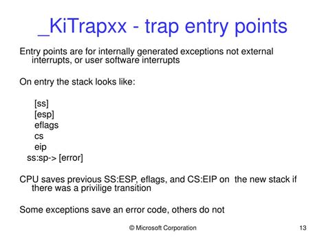 ppt windows kernel internals traps interrupts exceptions powerpoint