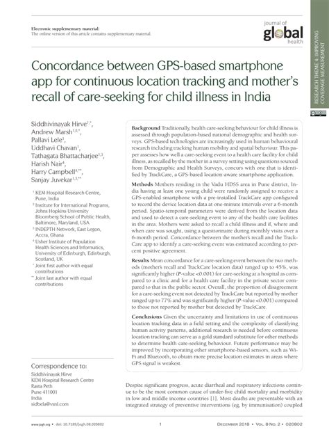 Pdf Concordance Between Gps Based Smartphone App For Continuous