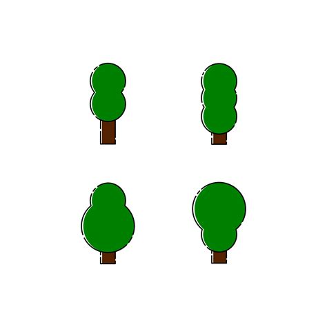 Flat Tree Icon Design Illustration Vector Vector Art At Vecteezy