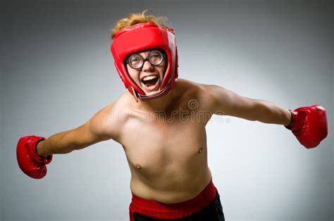 Funny Nerd Boxer Stock Photo Image Of Fight Healthy 48207904