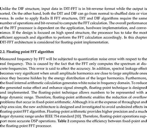 internal calculation of 8 point dif fft processor download