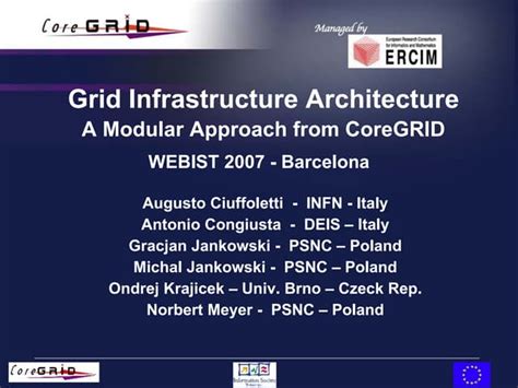 Grid Infrastructure Architecture A Modular Approach From Coregrid Odp Computing Technology