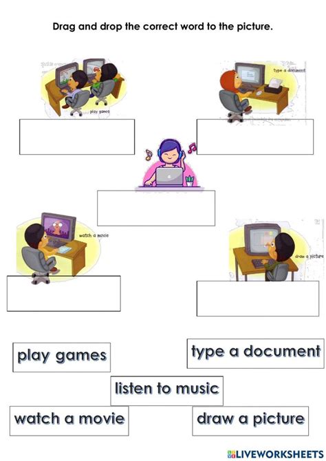 Uses Of A Computer Activity Activities School Computer