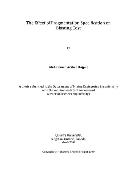 Optimization Of Blasting Parameters In Open Cast Mines Pdf Geology Science