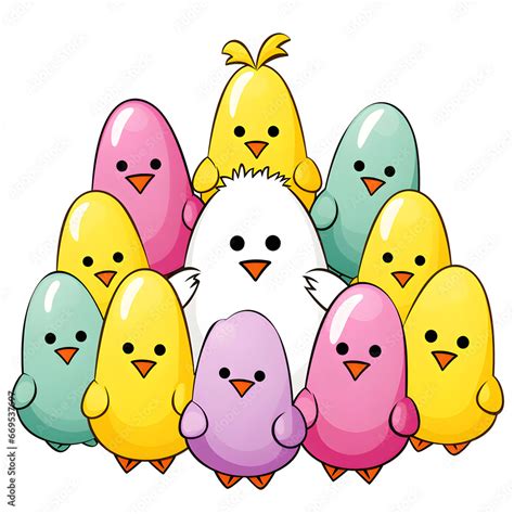 Cartoon Clipart Of Peeps Easter Clipart Celebration Clipart