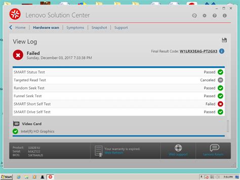 Solved Lenovo Hardware Scan Issues Experts Exchange