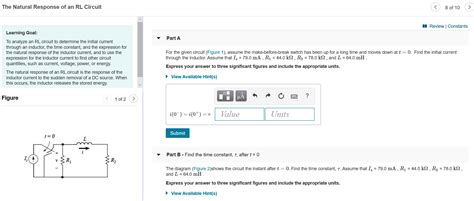 Solved The Natural Response Of An RL Circuit Of Review Chegg