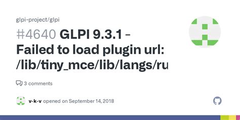 GLPI Failed To Load Plugin Lib Tiny Mce Lib Langs Ru RU Js Issue Glpi