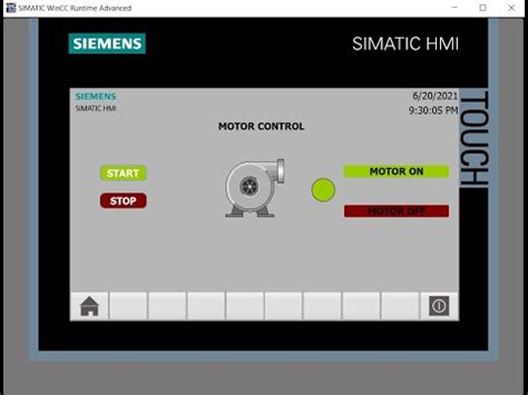 Very Basic HMI Simulation In Tia Portal Motor Control On Off Tutorial YouTube