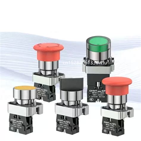 Chint Np2 Flat Button Mushroom Xb2 Knob Starts Emergency Stop Ba31 Self Reset Electrical