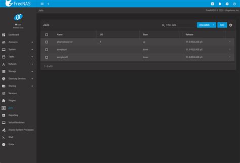 15 Jails — Freenas®113 U2 User Guide Table Of Contents