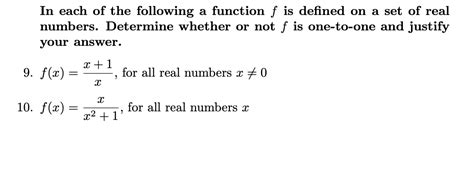 Solved In Each Of The Following A Function F Is Defined On A Chegg Com