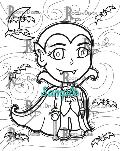 Cute Vampire Coloring Pages