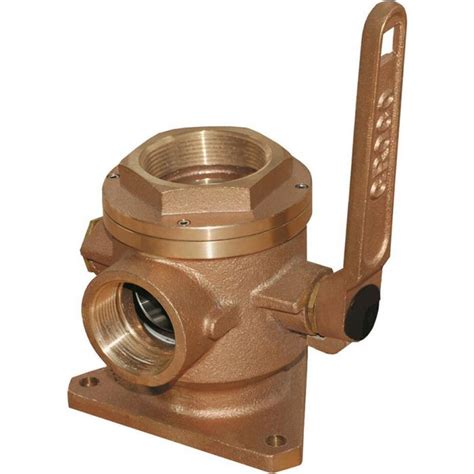 Groco Sbv P Series Bronze Flanged Seacock With Side Port Defender Marine