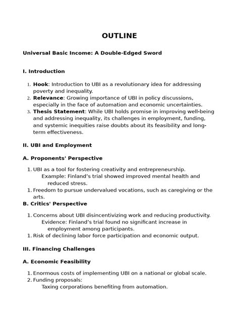 Academic Writing Outline For Argumentative 2 Pdf Economic Inequality Discrimination