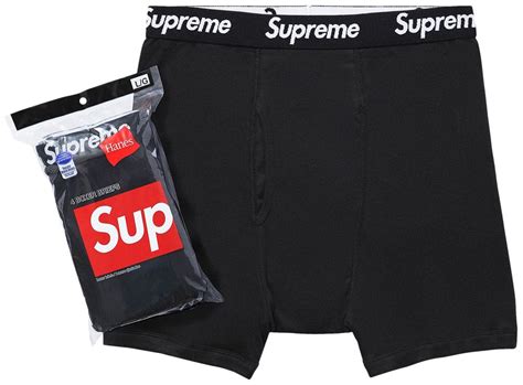Buy Supreme X Hanes Boxer Briefs 4 Pack Black 99haa36 Black Goat Nl
