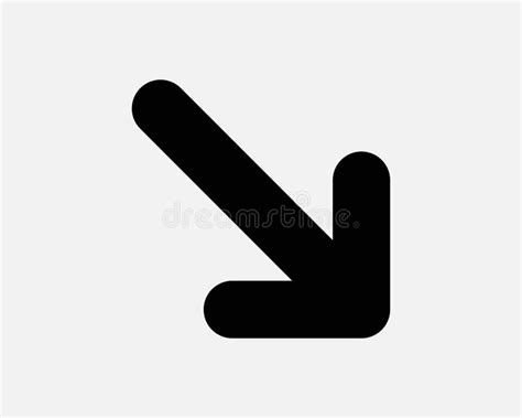 Point Arrow Bottom Right Icon Pointer Lower Conner Here Navigation