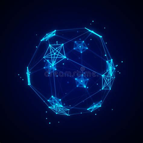 Futuristic Digital Shape From Dots And Lines Network Connection Structure Big Data