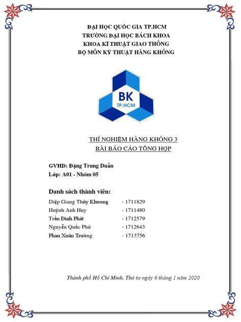 Đại Học Quốc Gia Tphcm Trường Đại Học Bách Khoa Khoa Kĩ Thuật Giao