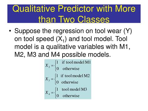 Ppt Chapter 8 Regression Models For Quantitative And Qualitative