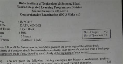 Coding Tech Life Data Mining Iszc415 Comprehensive Examination