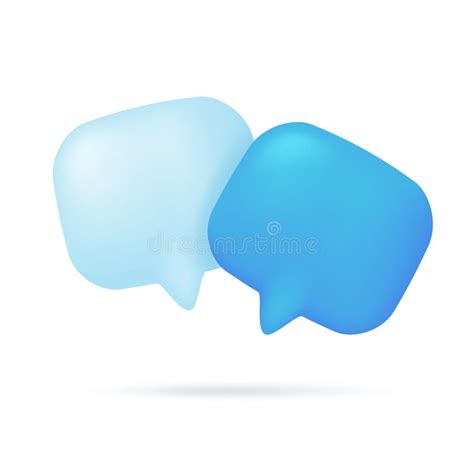 3d Text Box Speech Bubble Dialogue Comic Style Stock Vector