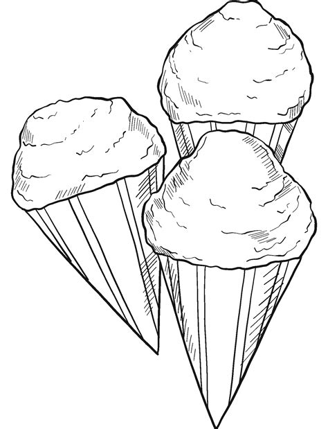 Snow Cone Coloring Page