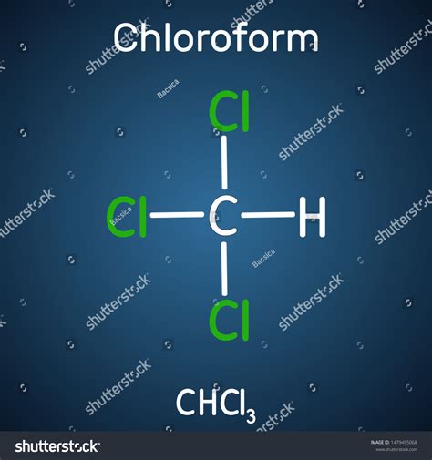 Chloroform Trichloromethane Molecule Anesthetic Euphoriant Anxiolytic Stock Vector Royalty Free