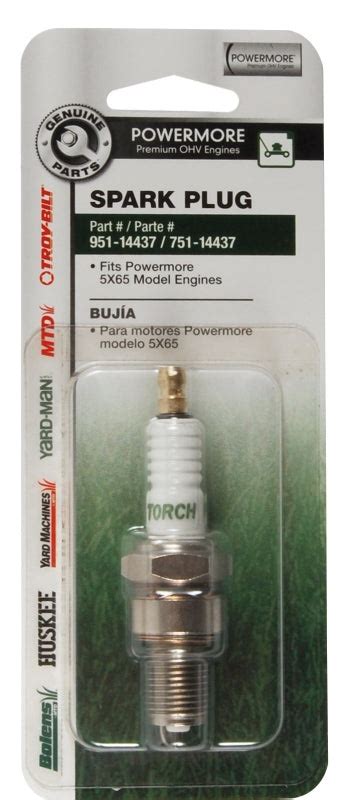 Troy Bilt 490 250 M014 Spark Plug For Troy Bilt Powermore 5x65 140 Cc