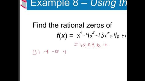 09 11 Pch 2 3 Real Zeros Part 2 Youtube