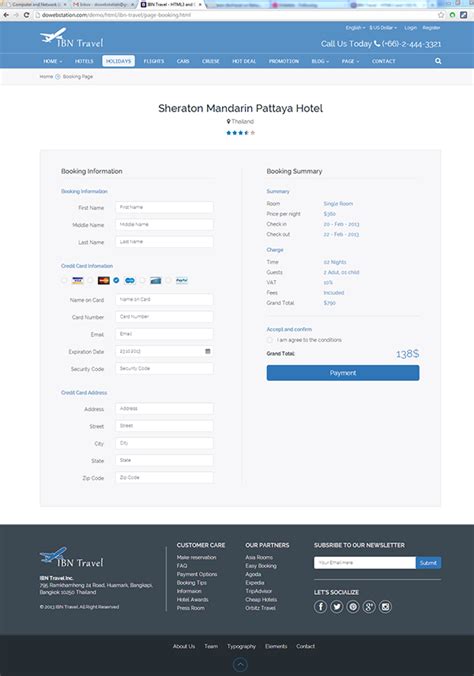 ibn travel html3 and css3 responsive template on behance