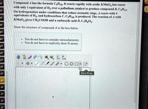 Compound Has The Formula Cghjo It Reacts Rapidly With Acidic Kmno4 But Reacts With Only
