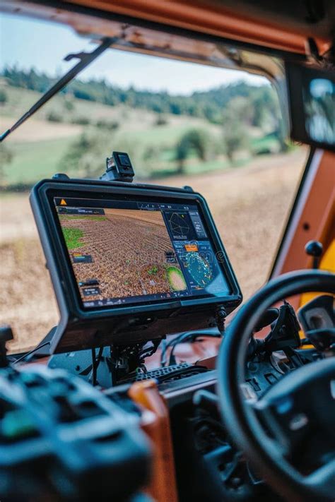 high definition monitor display in combine harvester real time crop