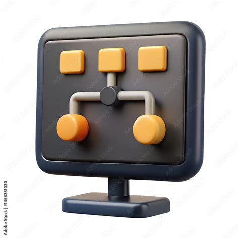 Стоковая иллюстрация computer network diagram flow chart organization