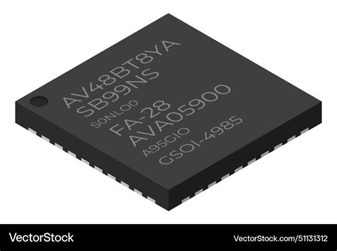 Microchip Computer Electronic Component Royalty Free Vector