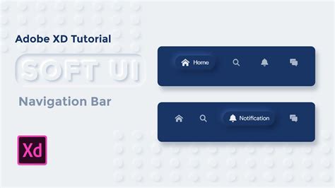 Soft Ui Navigation Bar Ui Design And Prototype Adobe Xd Tutorial Pt3