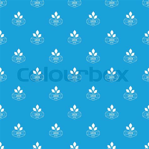 Green Nature Pattern Vector Seamless Blue Repeat For Any Use Colourbox