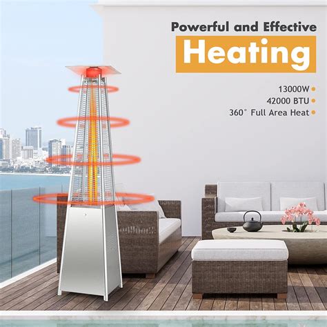 matestar patio area heater pyramid mat py romico