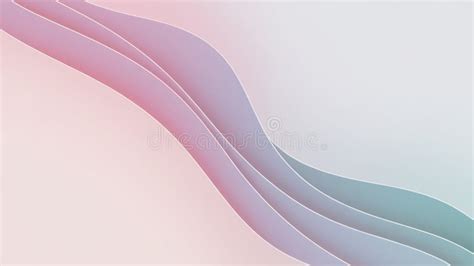 Abstract Soft Waves In Pastel Colors Create A Calming And Serene Background Stock Illustration