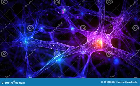 Artificial Intelligence In The Form Of A Glowing Neural Network On A