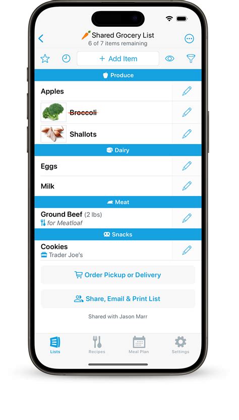anylist the best way to create and share a grocery shopping list