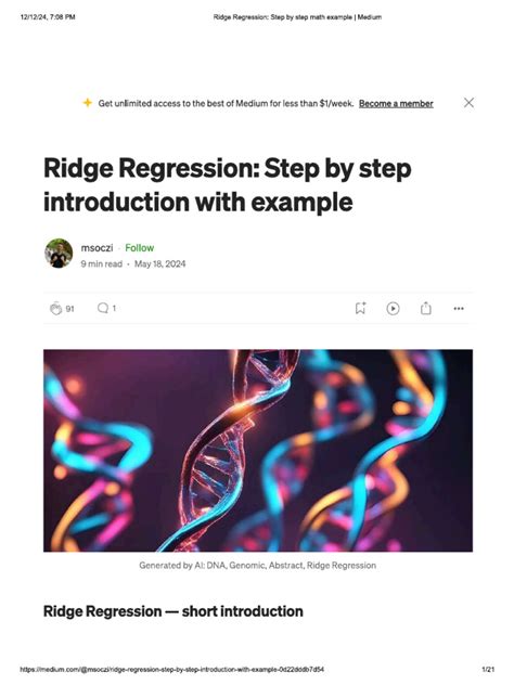 Ridge Regression Pdf