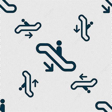 Vector Pattern Featuring Geometric Texture With Elevator Escalator And